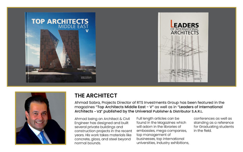 AHMAD SABRA FEATURES IN “TOP ARCHITECTS MIDDLE EAST – V” AND “LEADERS ...